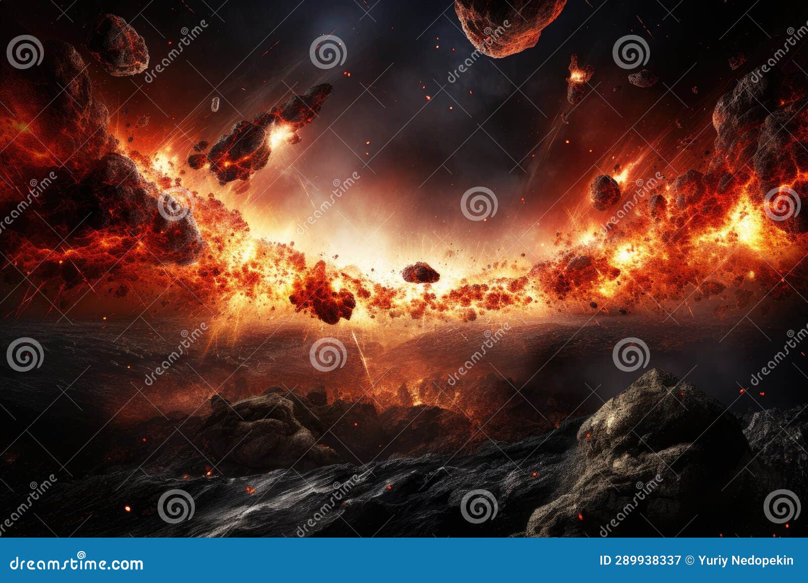 Cosmic Armageddon, Judgment Day of Planet Earth Stock Image - Image of ...