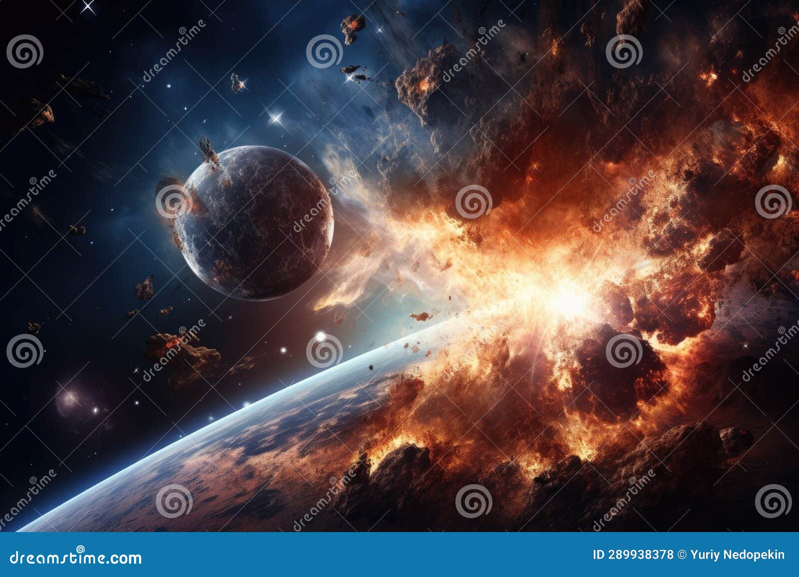 Cosmic Armageddon, Judgment Day of Planet Earth Stock Photo - Image of ...