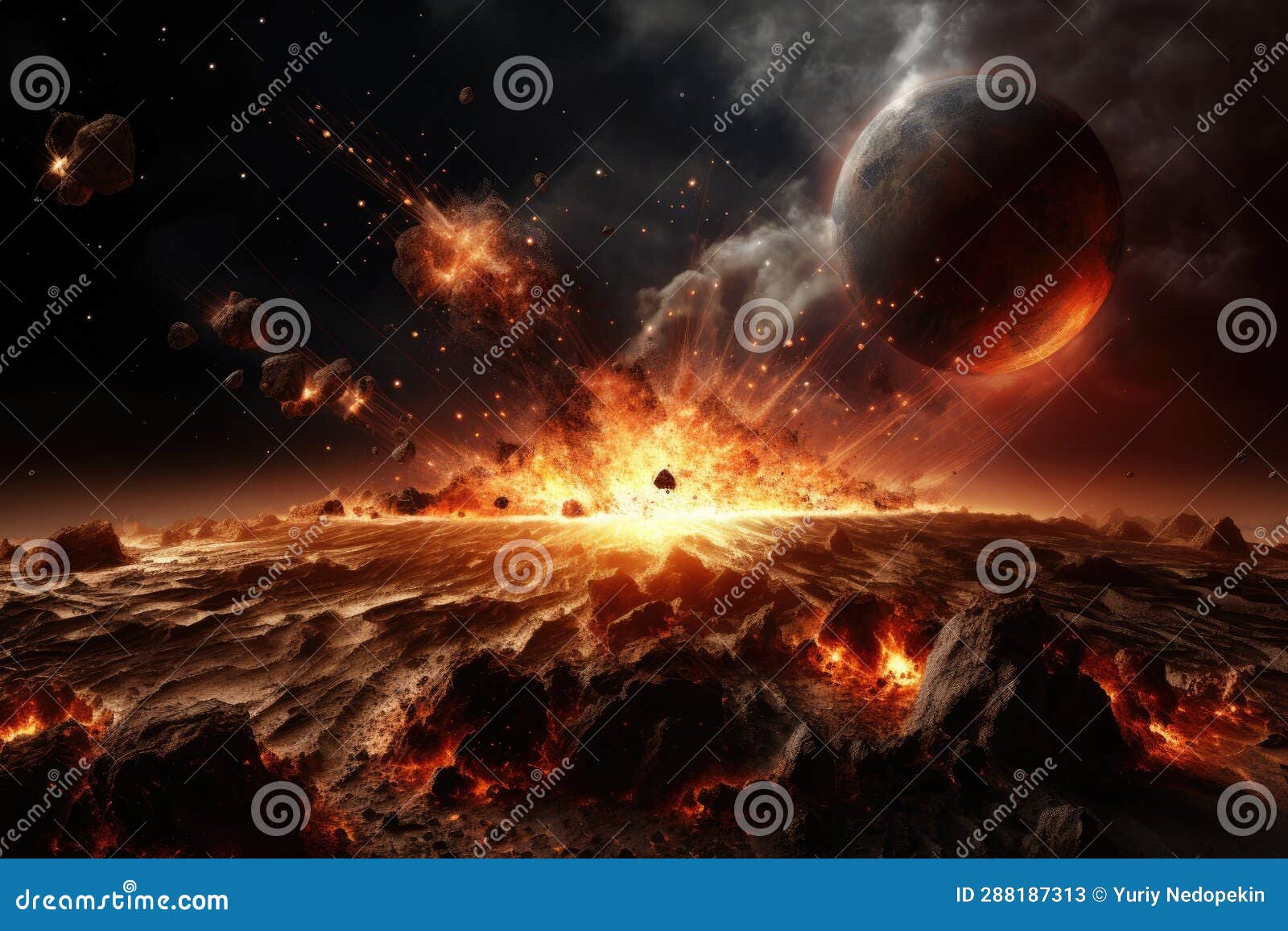 Cosmic Armageddon, Judgment Day of Planet Earth Stock Image - Image of ...