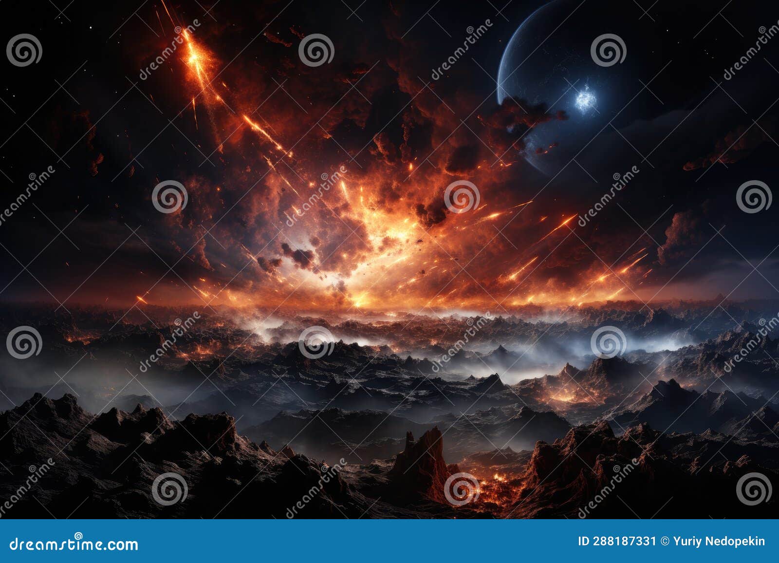 Cosmic Armageddon, Judgment Day of Planet Earth Stock Image - Image of ...