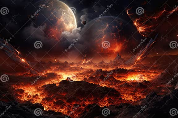 Cosmic Armageddon, Judgment Day of Planet Earth Stock Image - Image of ...