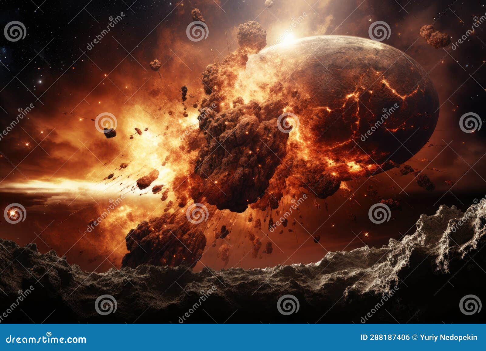 Cosmic Armageddon, Judgment Day of Planet Earth Stock Photo - Image of ...