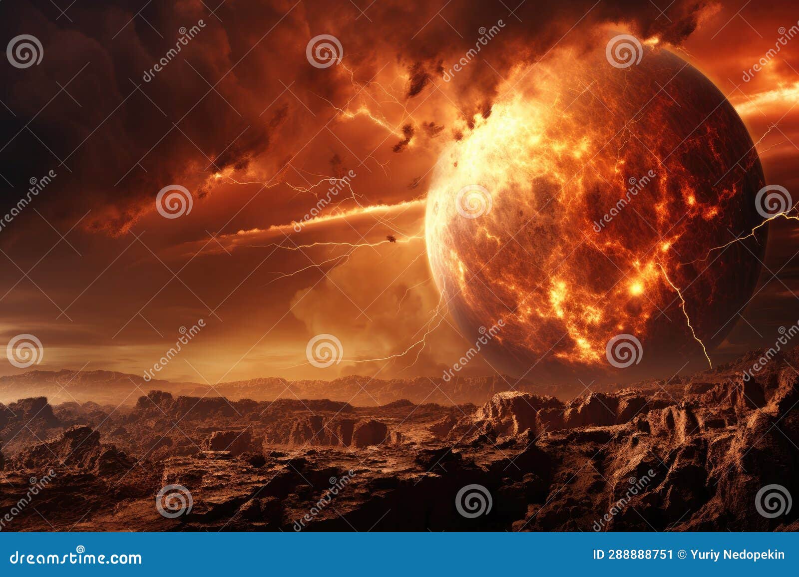 Cosmic Armageddon, Judgment Day of Planet Earth Stock Image - Image of ...