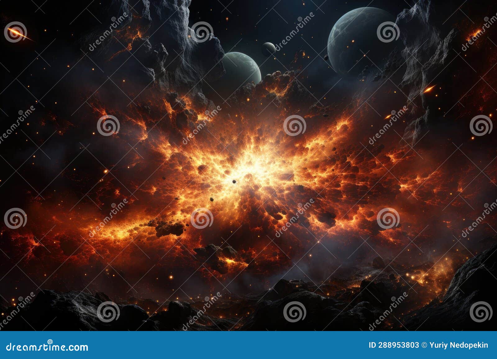 Cosmic Armageddon, Judgment Day of Planet Earth Stock Image - Image of ...