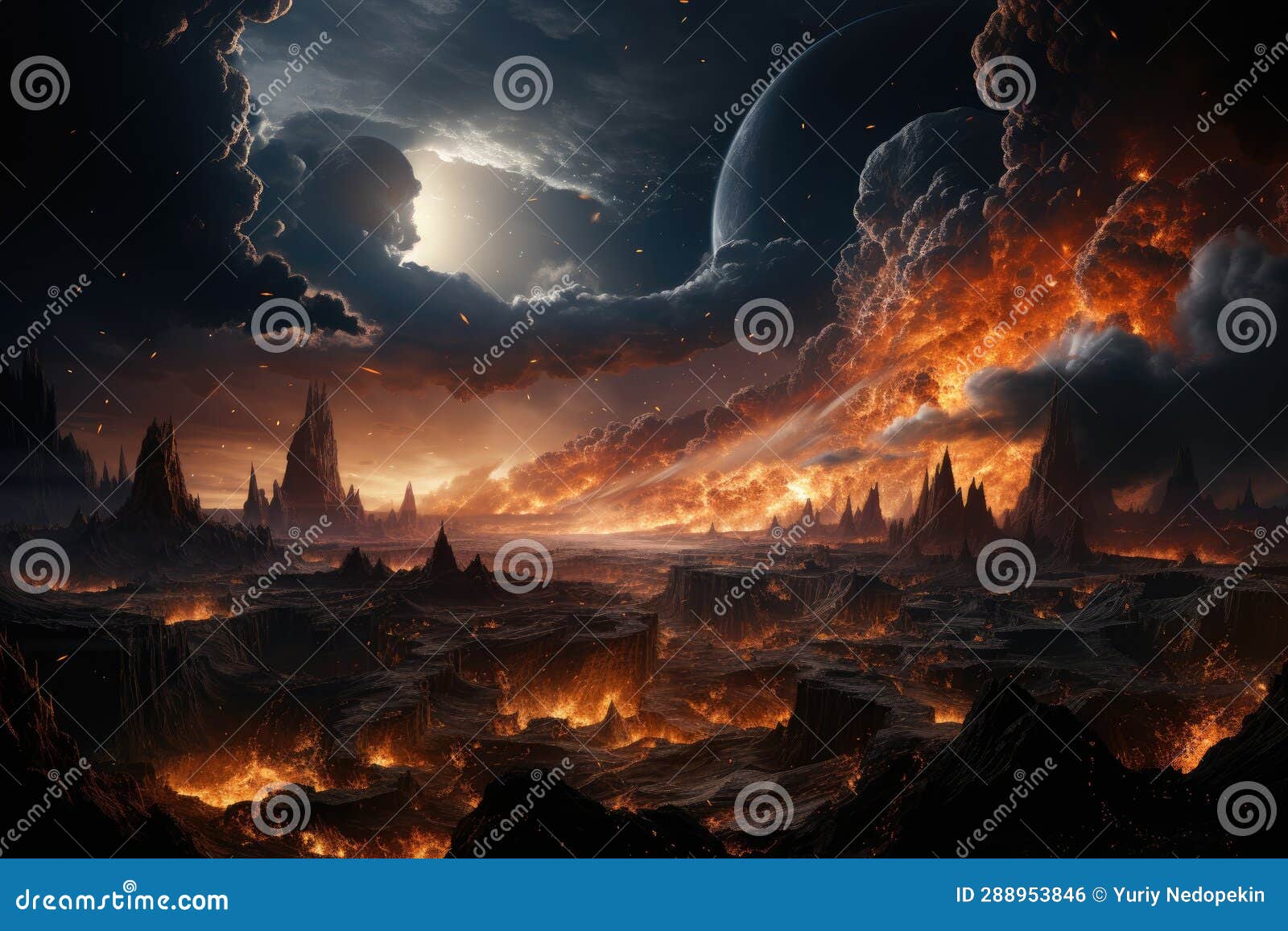 Cosmic Armageddon, Judgment Day of Planet Earth Stock Photo - Image of ...