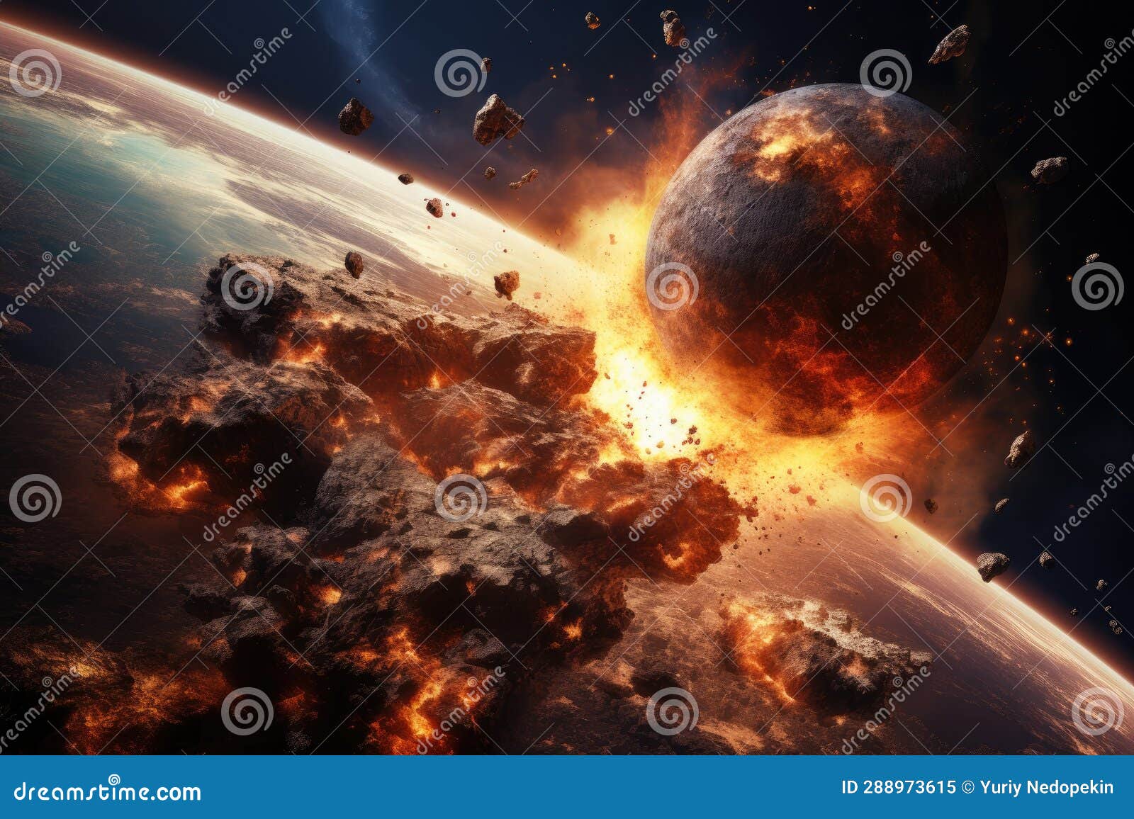 Cosmic Armageddon, Judgment Day of Planet Earth Stock Image - Image of ...