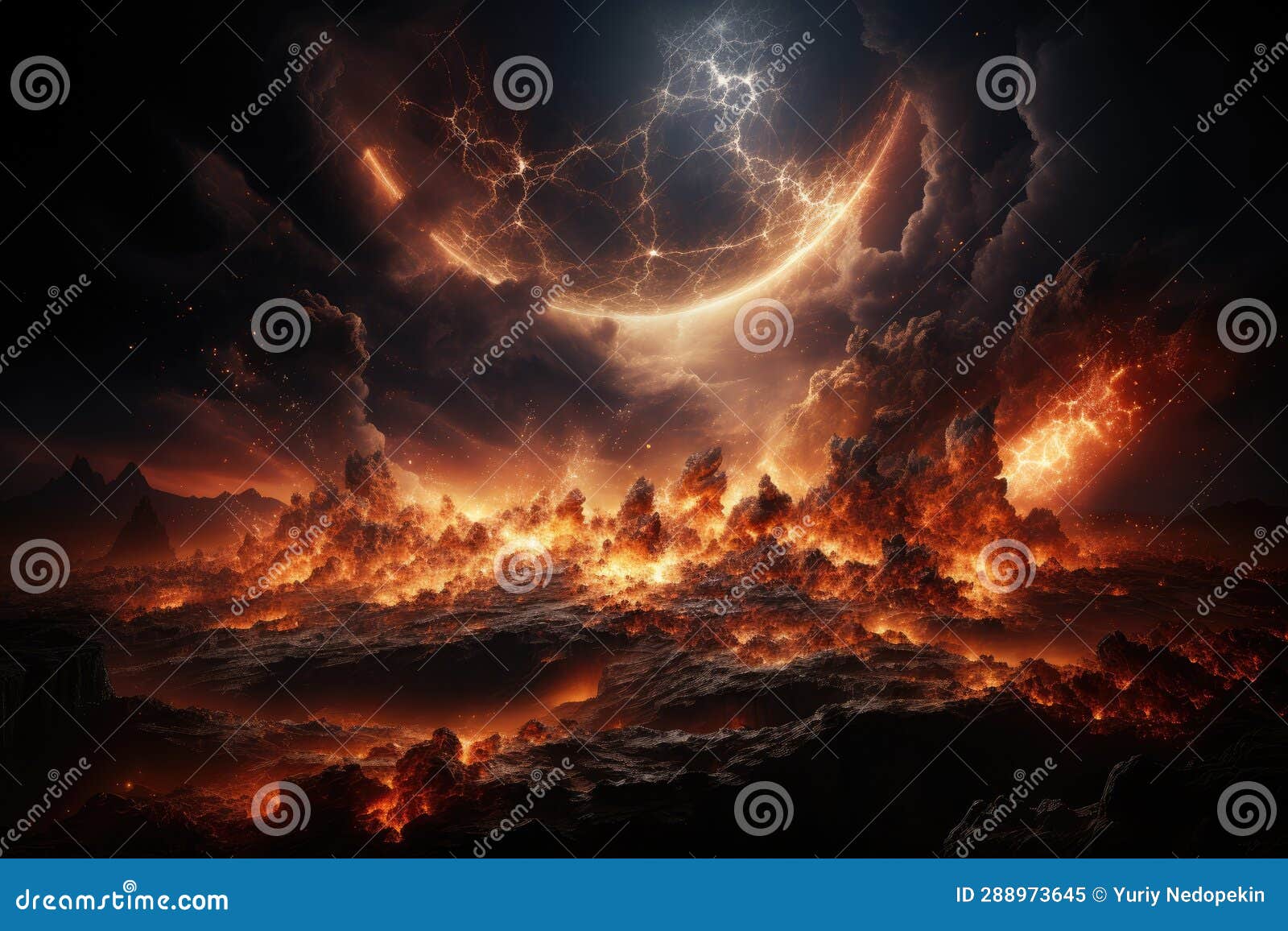 Cosmic Armageddon, Judgment Day of Planet Earth Stock Image - Image of ...