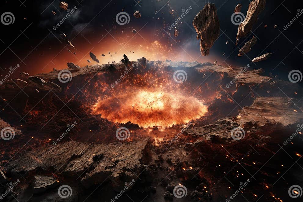 Cosmic Armageddon, Judgment Day of Planet Earth Stock Photo - Image of ...