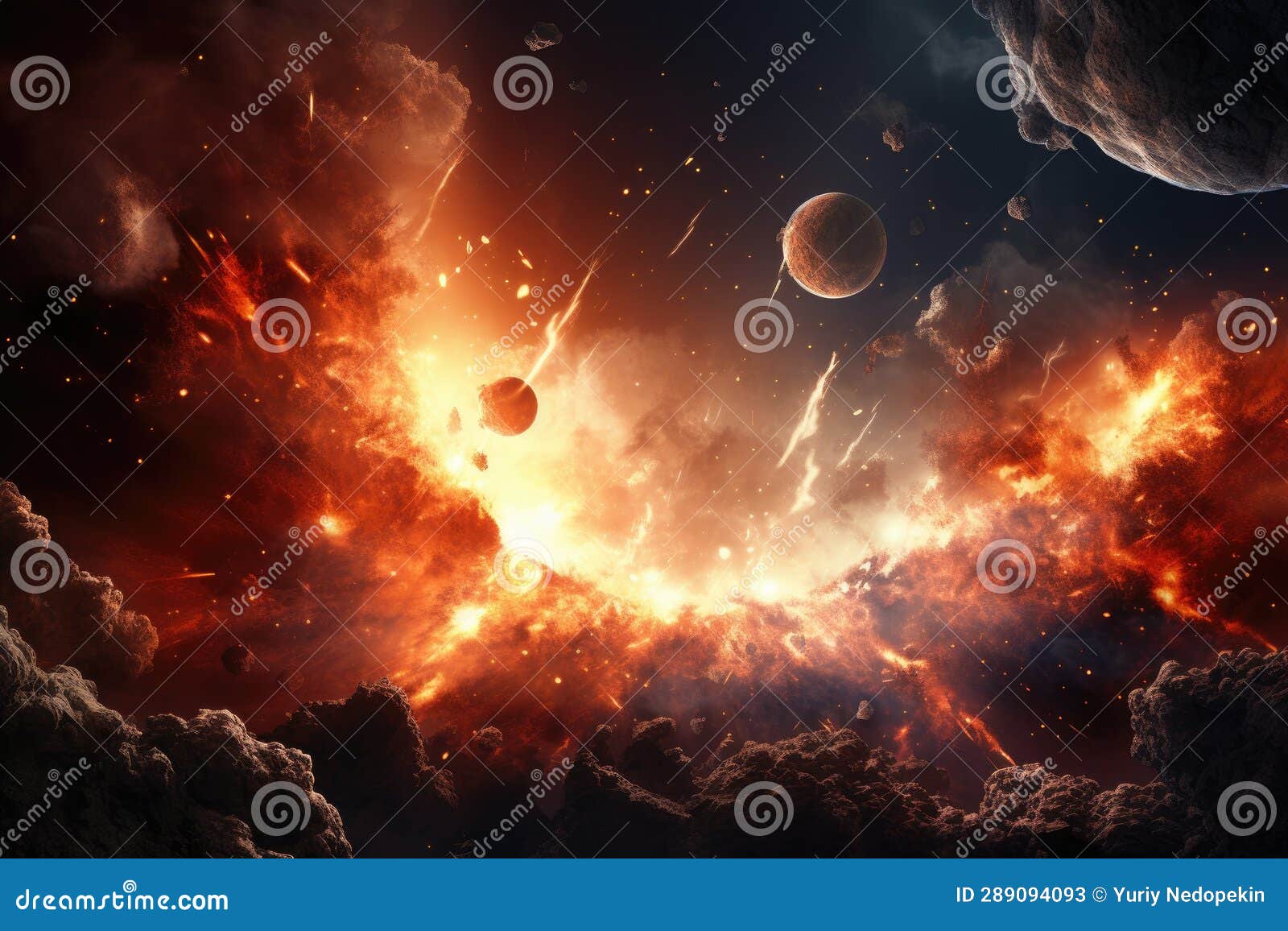 Cosmic Armageddon, Judgment Day of Planet Earth Stock Image - Image of ...