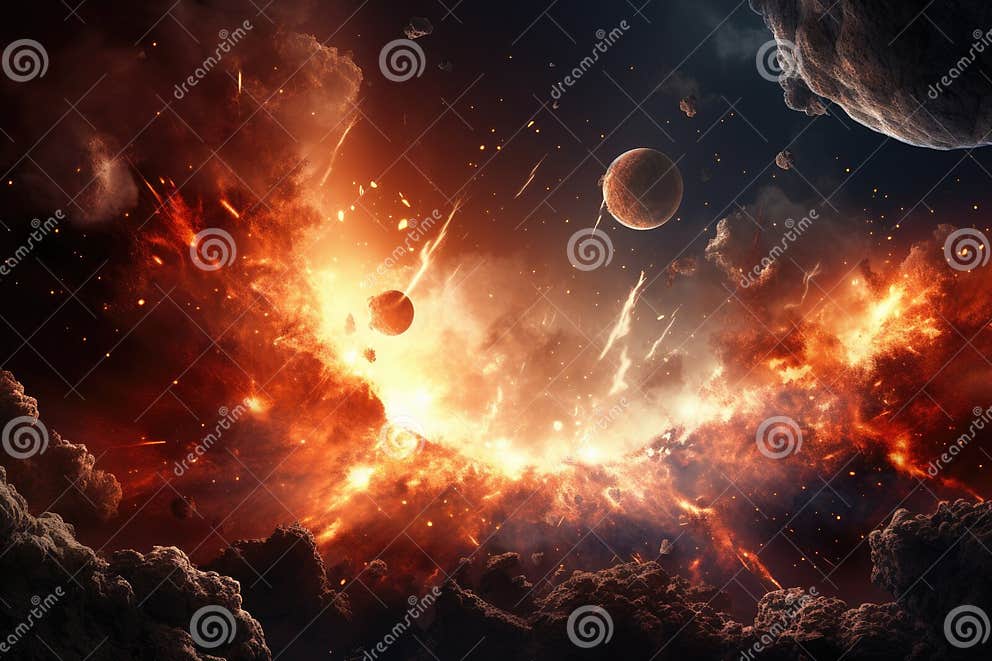 Cosmic Armageddon, Judgment Day of Planet Earth Stock Image - Image of ...