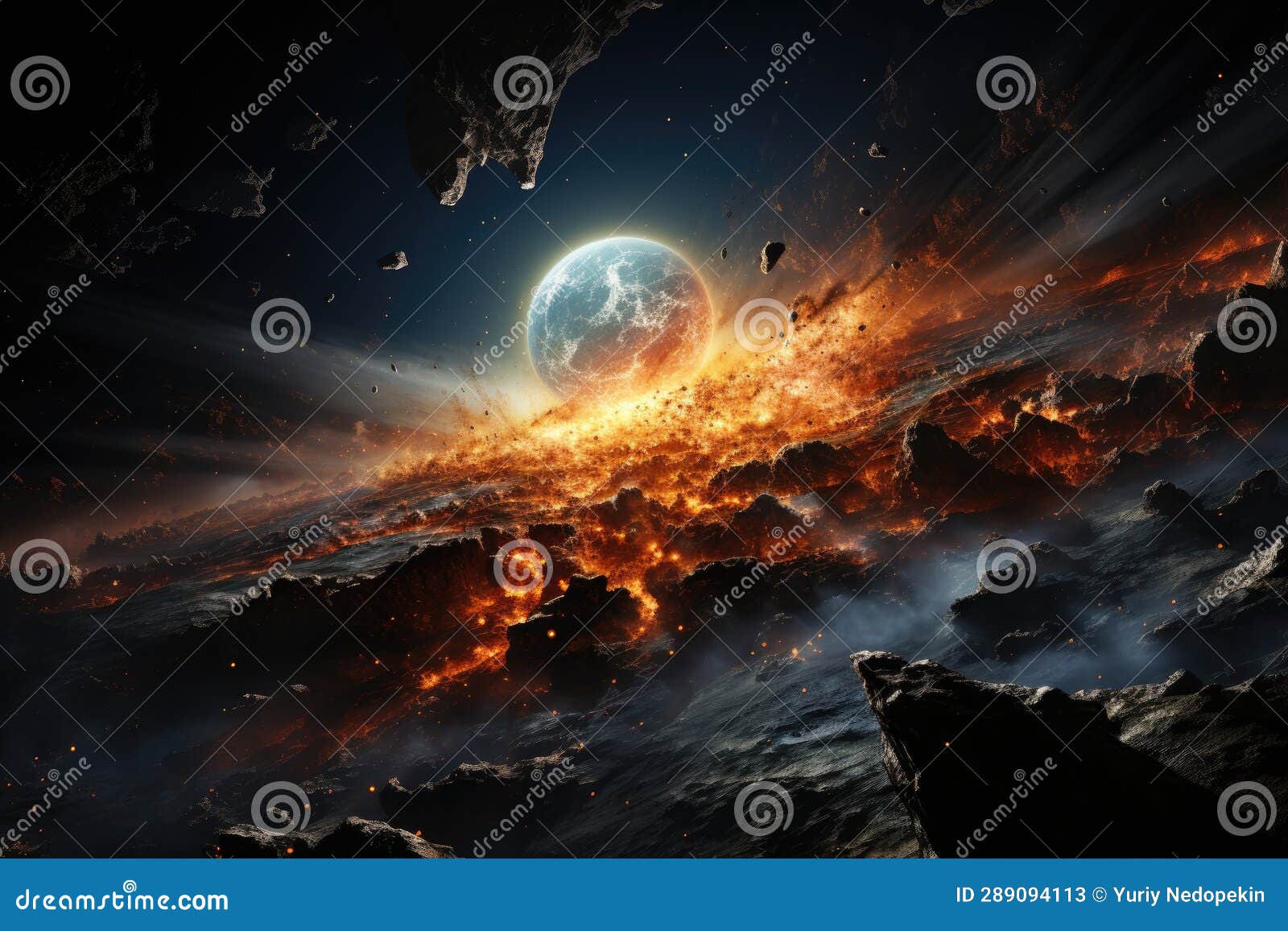 Cosmic Armageddon, Judgment Day of Planet Earth Stock Image - Image of ...