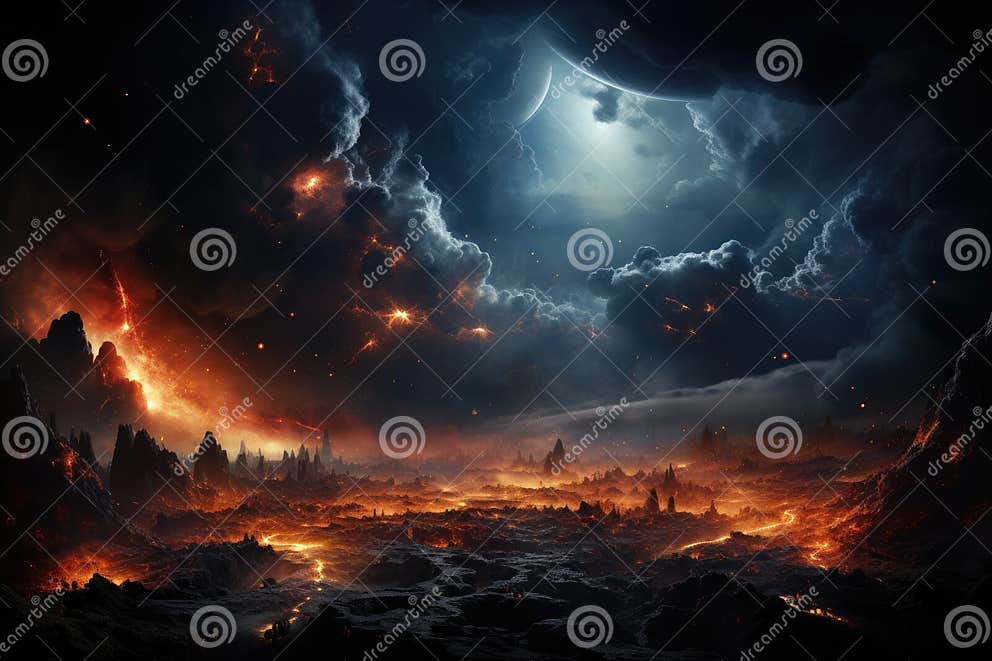 Cosmic Armageddon, Judgment Day of Planet Earth Stock Photo - Image of awful, world: 289175430