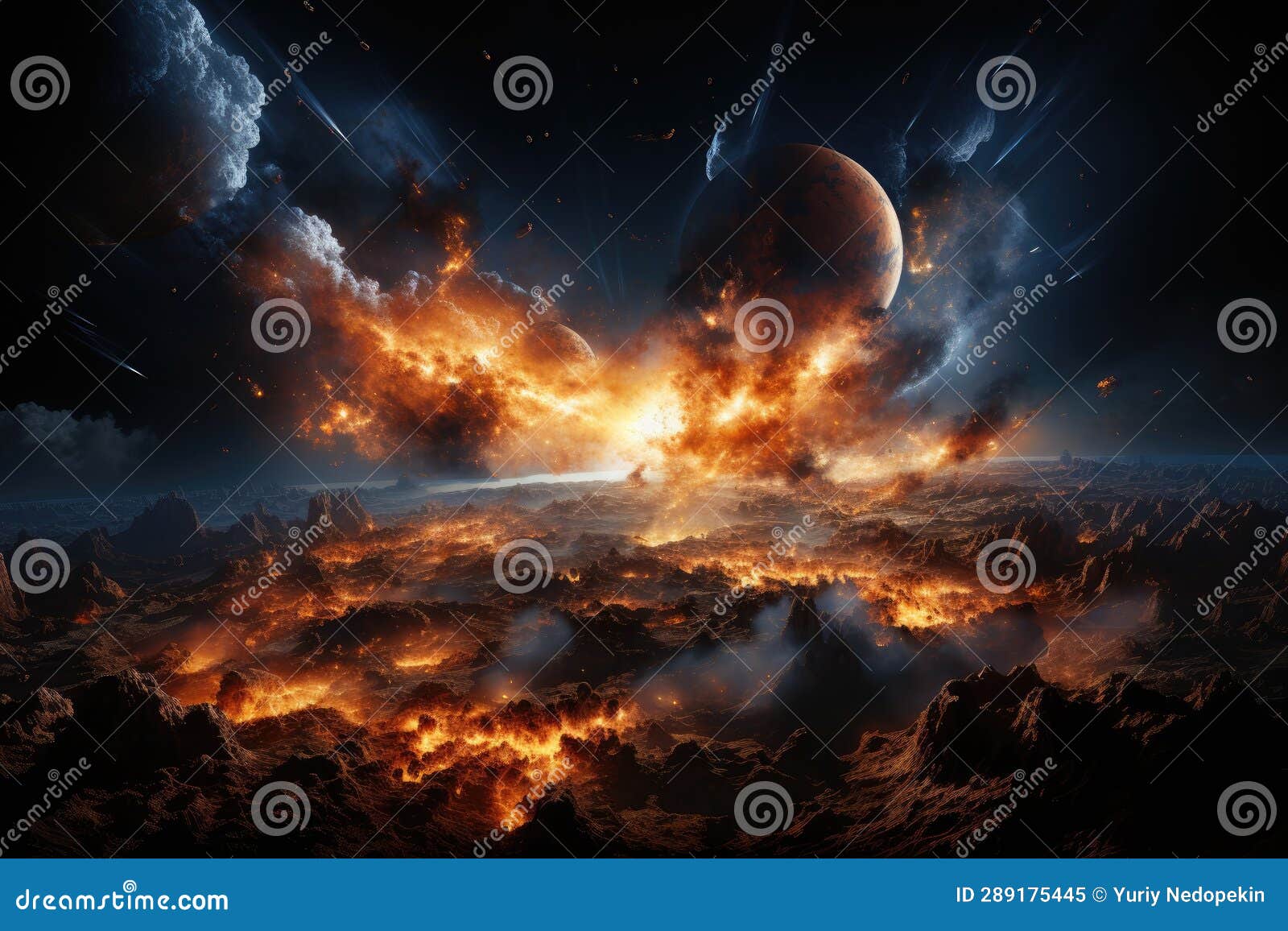 Cosmic Armageddon, Judgment Day of Planet Earth Stock Image - Image of ...