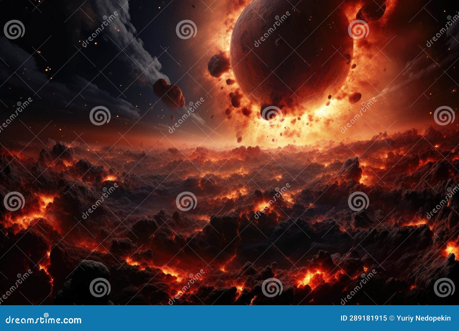 Cosmic Armageddon, Judgment Day of Planet Earth Stock Image - Image of ...