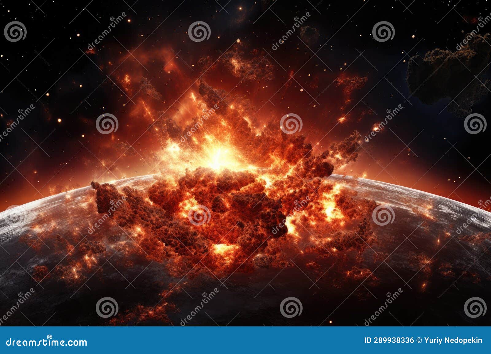 Cosmic Armageddon, Judgment Day of Planet Earth Stock Photo - Image of ...
