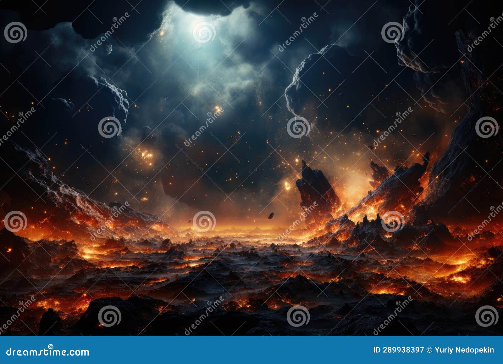 Cosmic Armageddon, Judgment Day of Planet Earth Stock Image - Image of ...