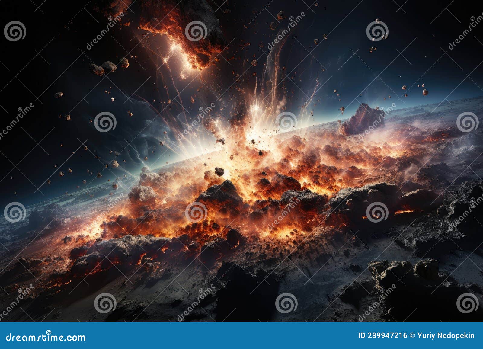 Cosmic Armageddon, Judgment Day of Planet Earth Stock Photo - Image of ...