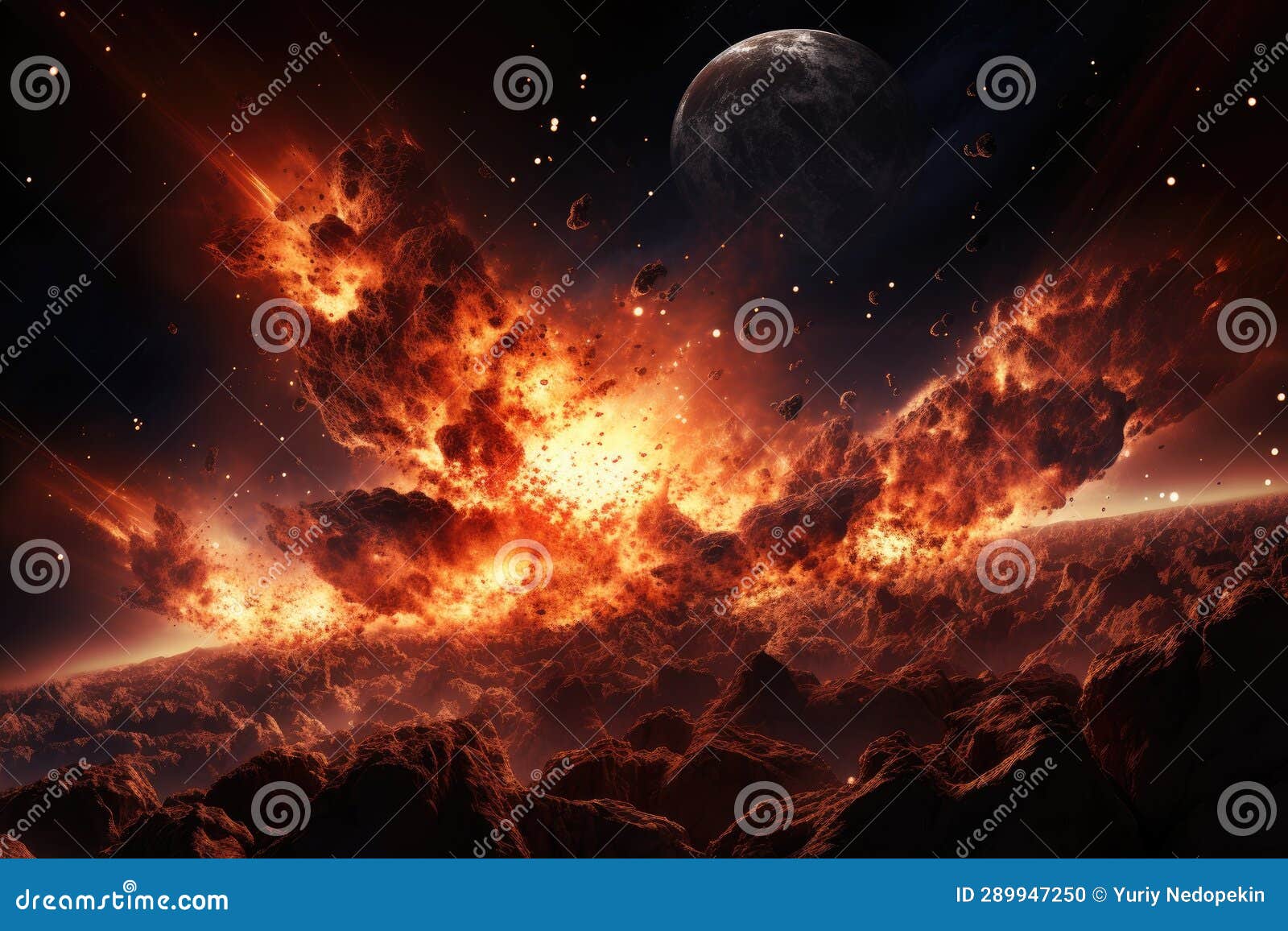 Cosmic Armageddon, Judgment Day of Planet Earth Stock Photo - Image of ...