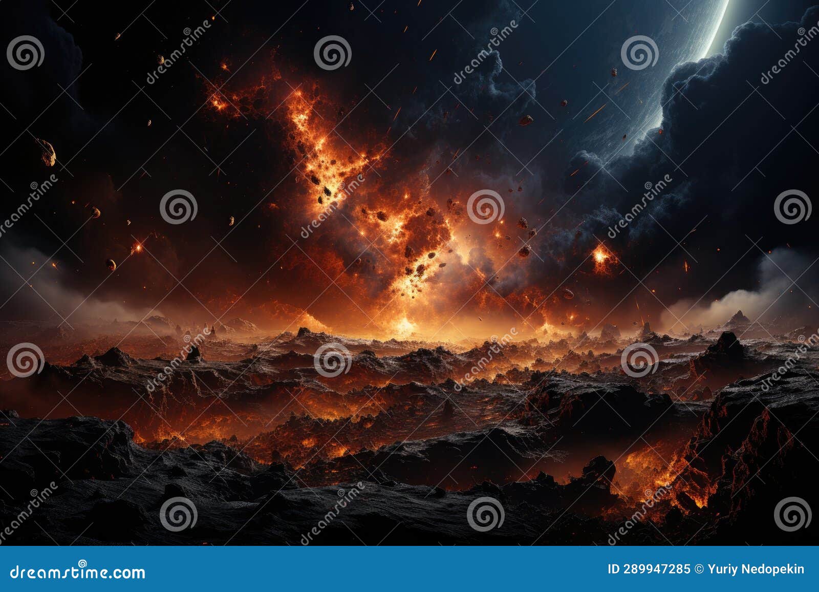 Cosmic Armageddon, Judgment Day of Planet Earth Stock Image - Image of ...