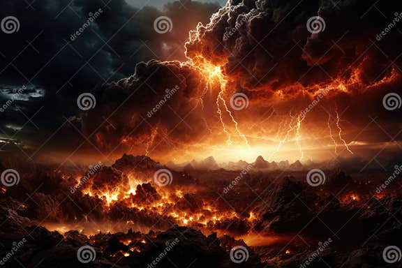 Cosmic Armageddon, Judgment Day of Planet Earth Stock Photo - Image of ...