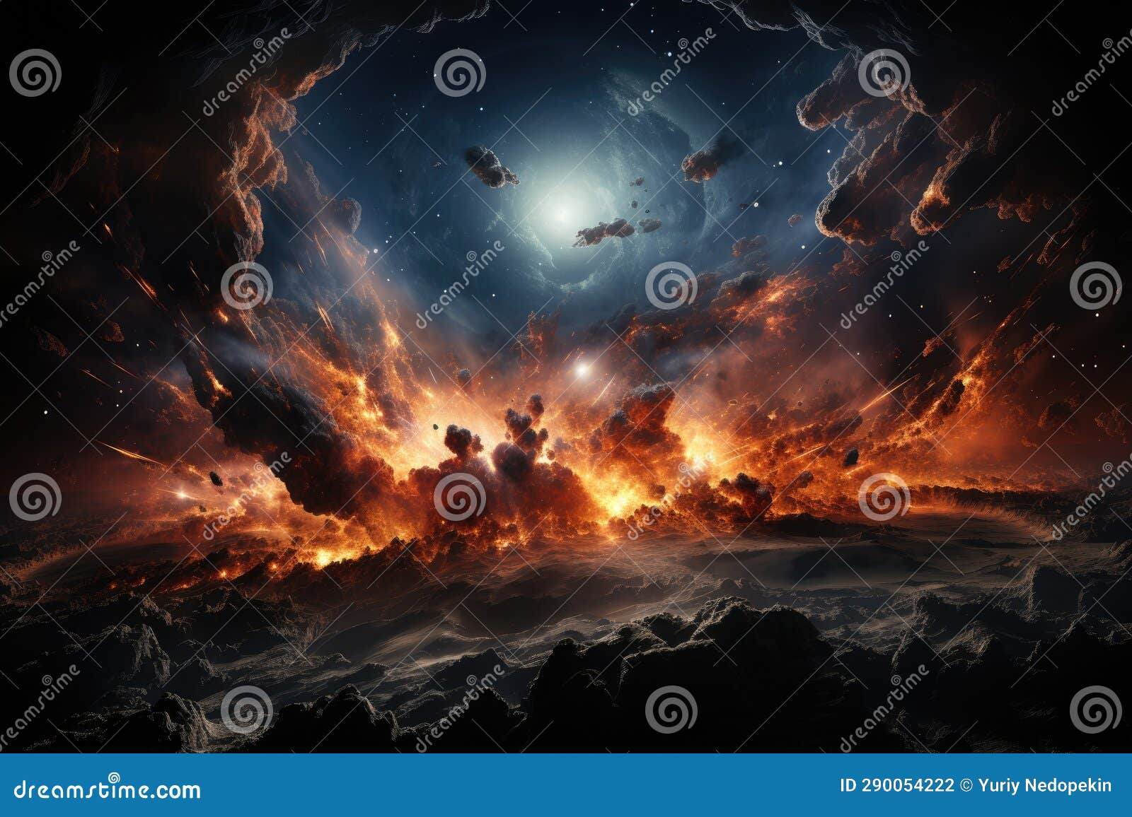Cosmic Armageddon, Judgment Day of Planet Earth Stock Photo - Image of ...