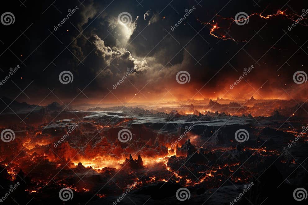 Cosmic Armageddon, Judgment Day of Planet Earth Stock Image - Image of ...