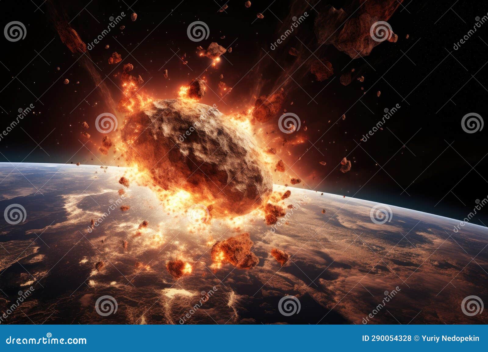 Cosmic Armageddon, Judgment Day of Planet Earth Stock Photo - Image of ...