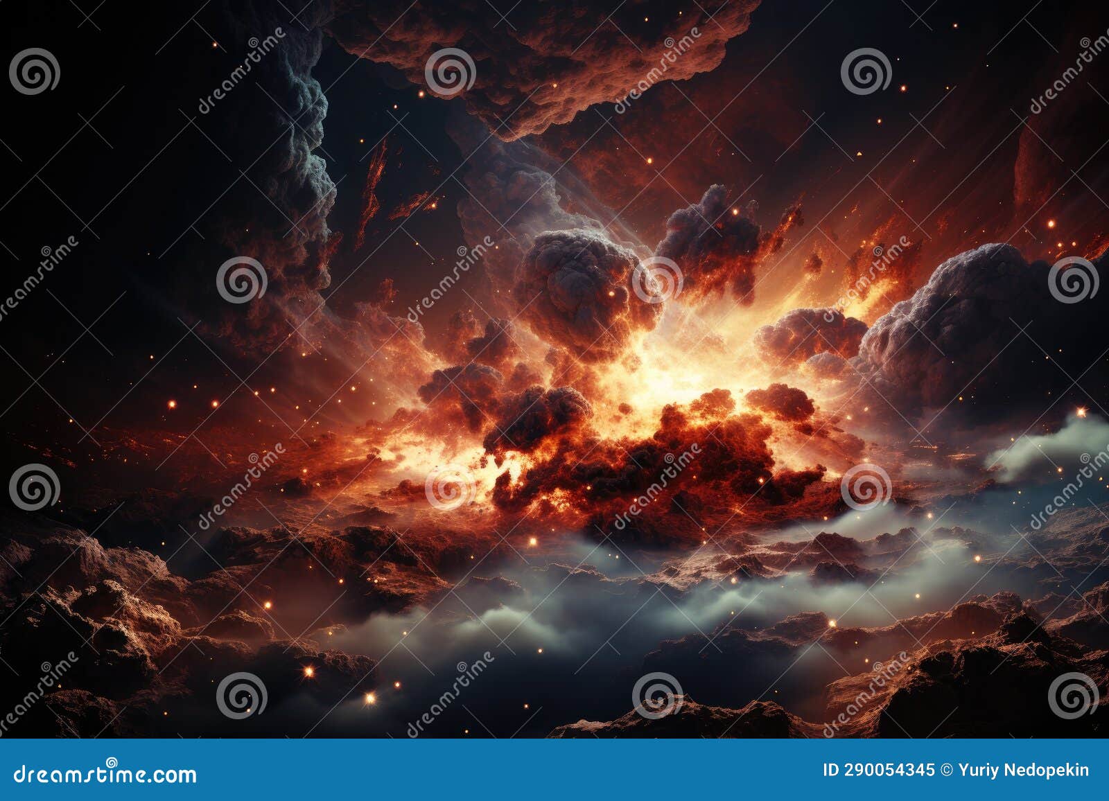 Cosmic Armageddon, Judgment Day of Planet Earth Stock Image - Image of ...