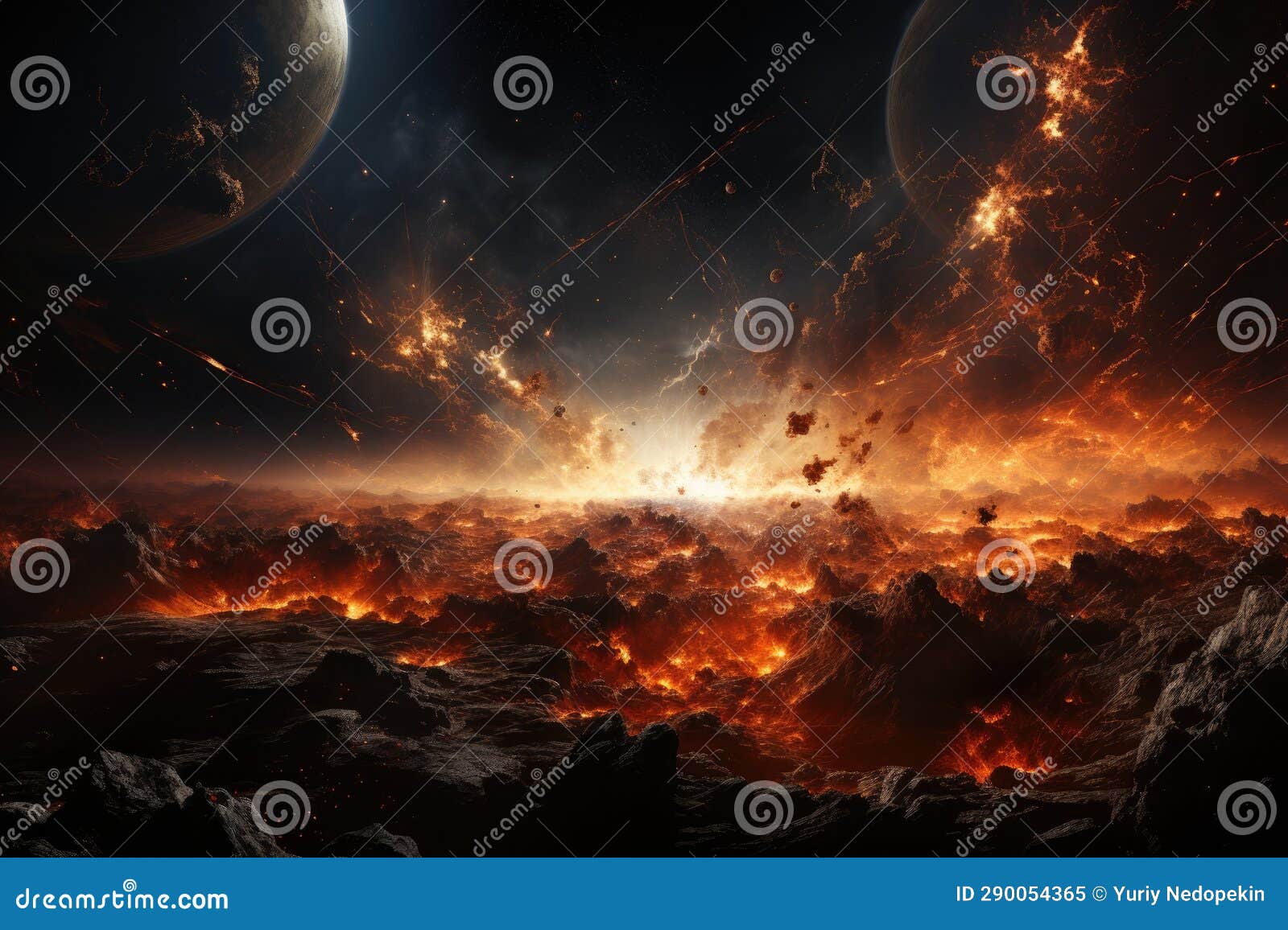 Cosmic Armageddon, Judgment Day of Planet Earth Stock Image - Image of ...