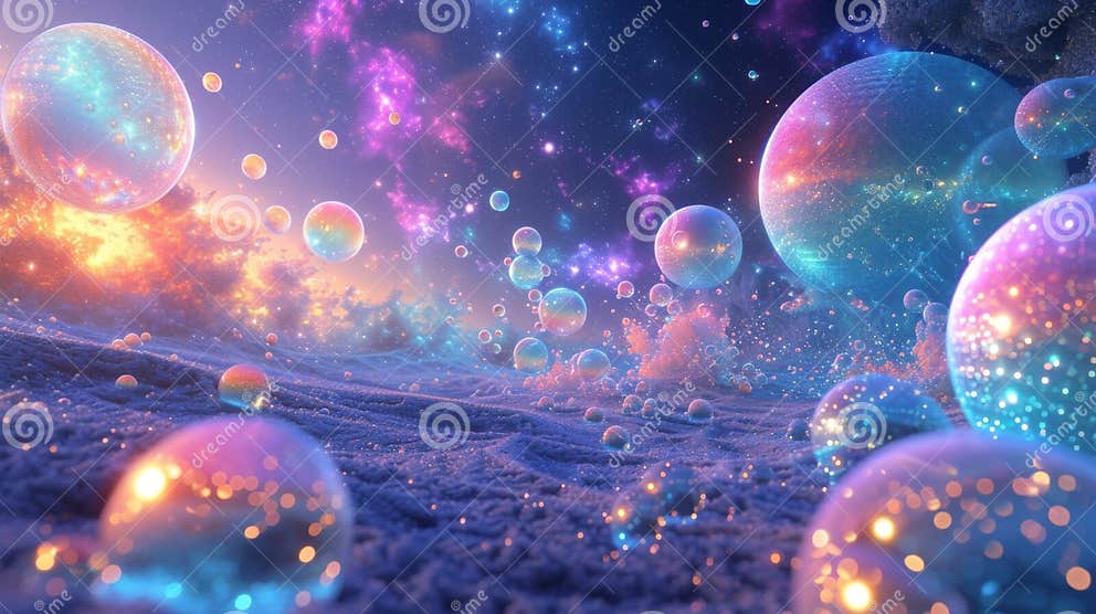 A Cosmic Array of Glowing Orbs Each One Representing a Different Element or Force of Nature ...