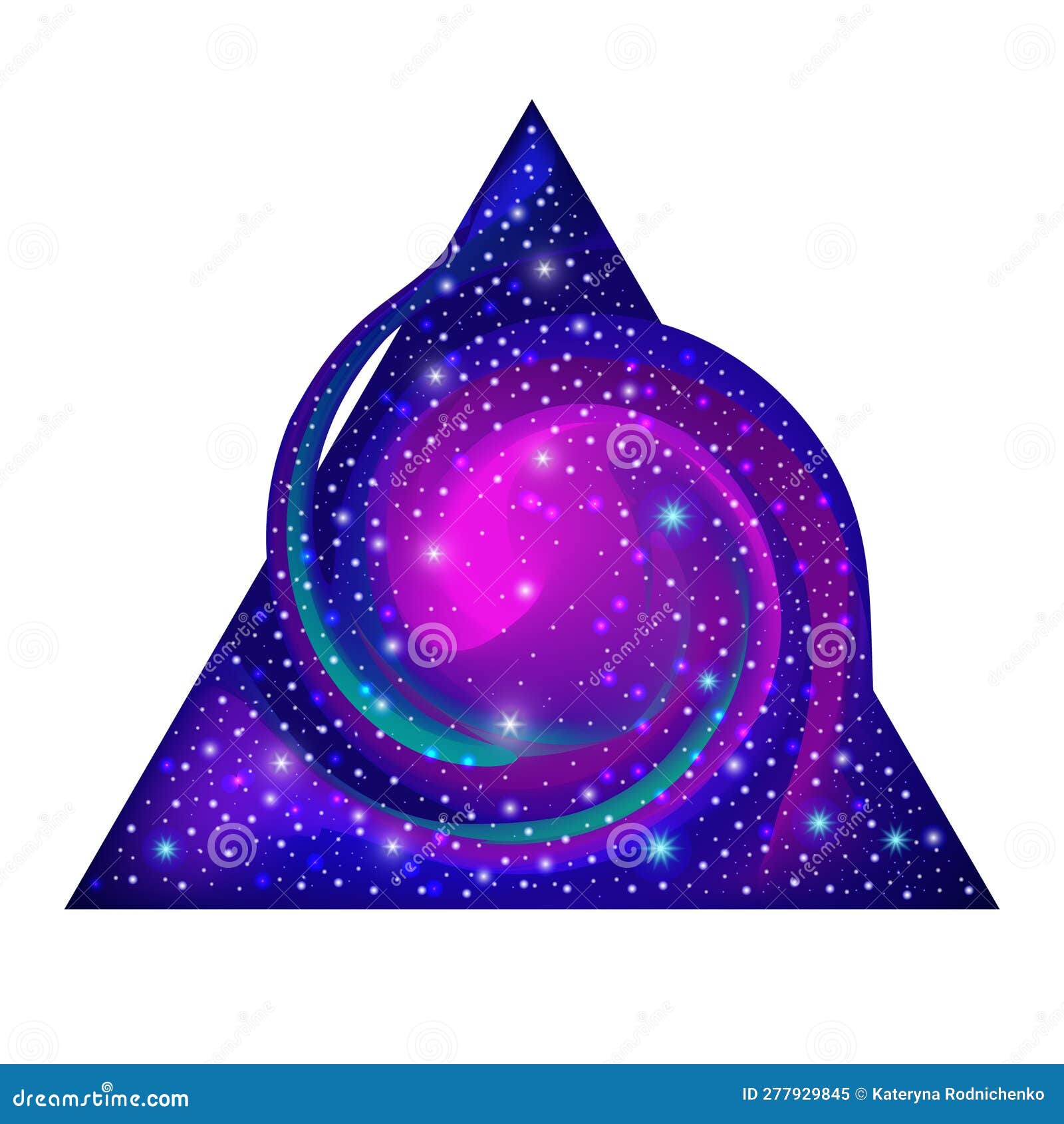 Cosmic Art, Triangle Shape, Galaxy Stock Vector - Illustration of ...