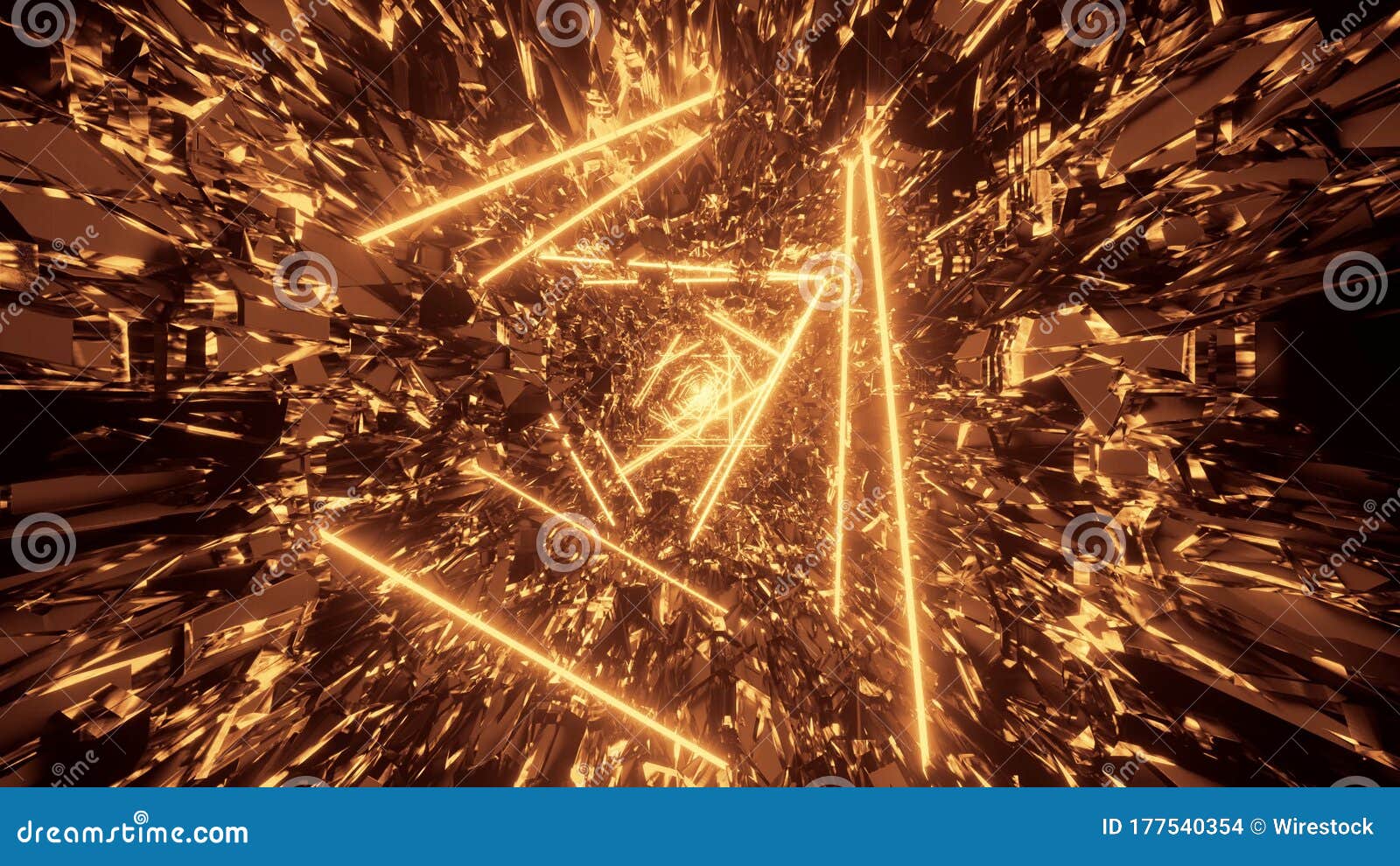 Cosmic Background with Black and Gold Laser Lights Patterns - Perfect ...