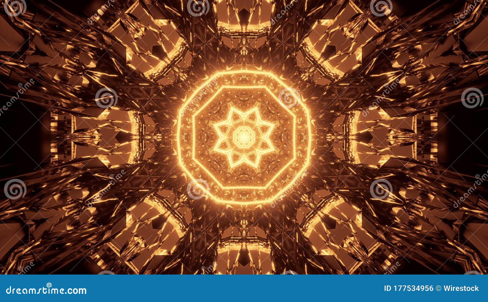 Cosmic Background with Brown and Yellow Laser Lights Patterns - Perfect ...