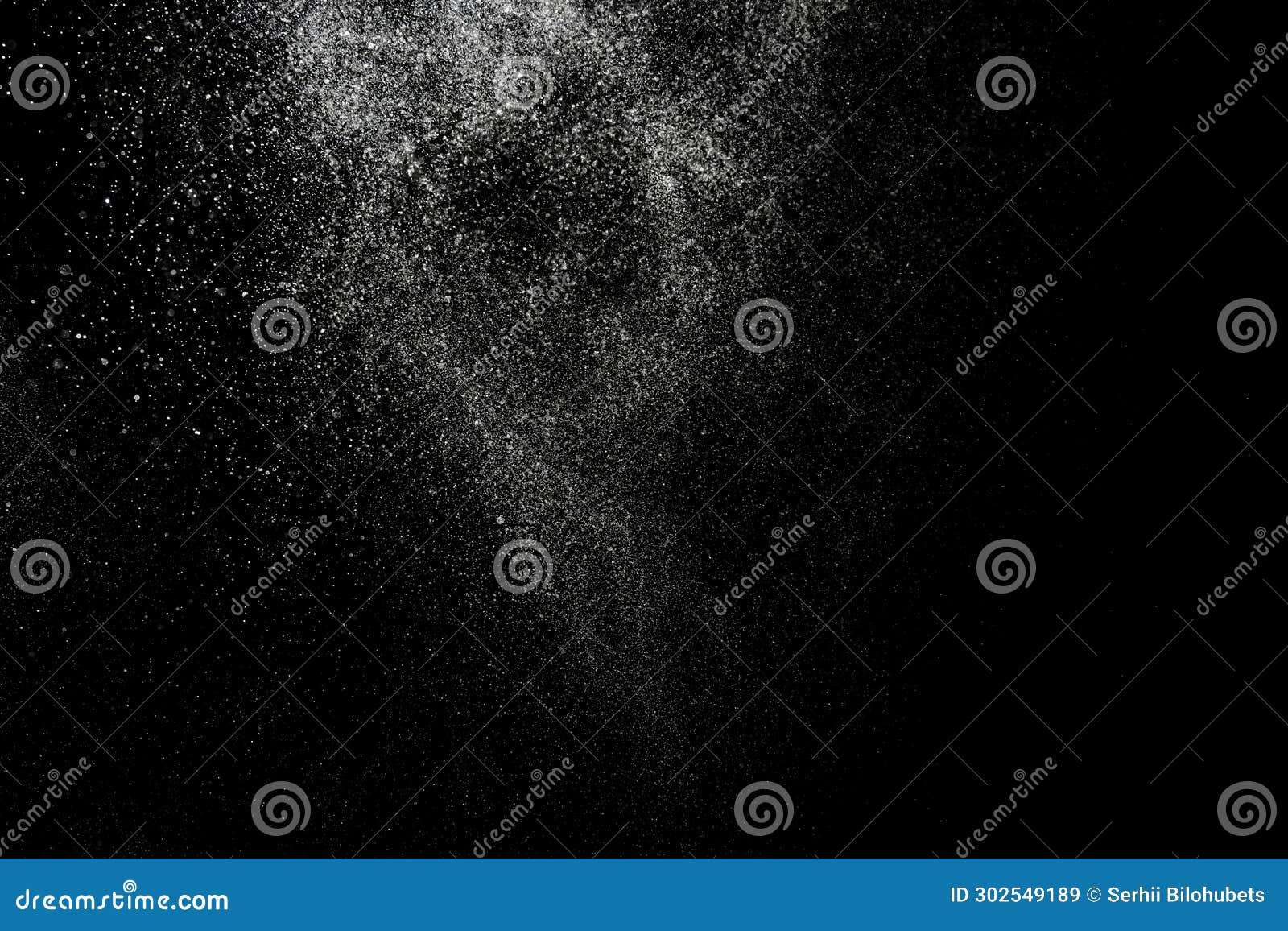 Cosmic Background. Fine Water Particles in Total Darkness Stock Image ...