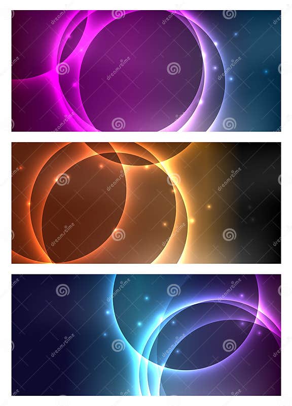 Cosmic Banners stock vector. Illustration of design, gradient - 20065906