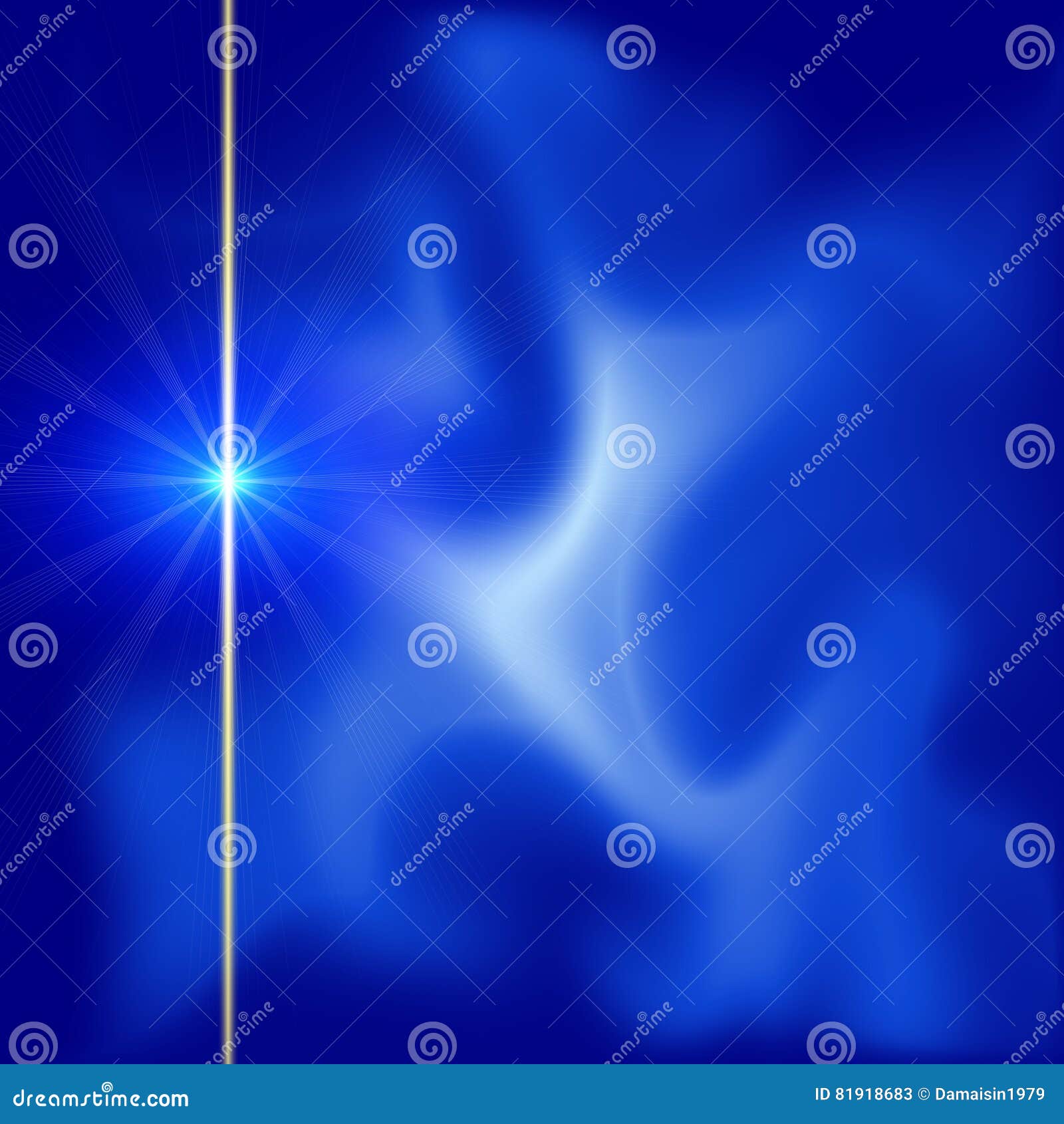 Cosmic Blue Star Background Stock Illustration - Illustration of cosmos ...