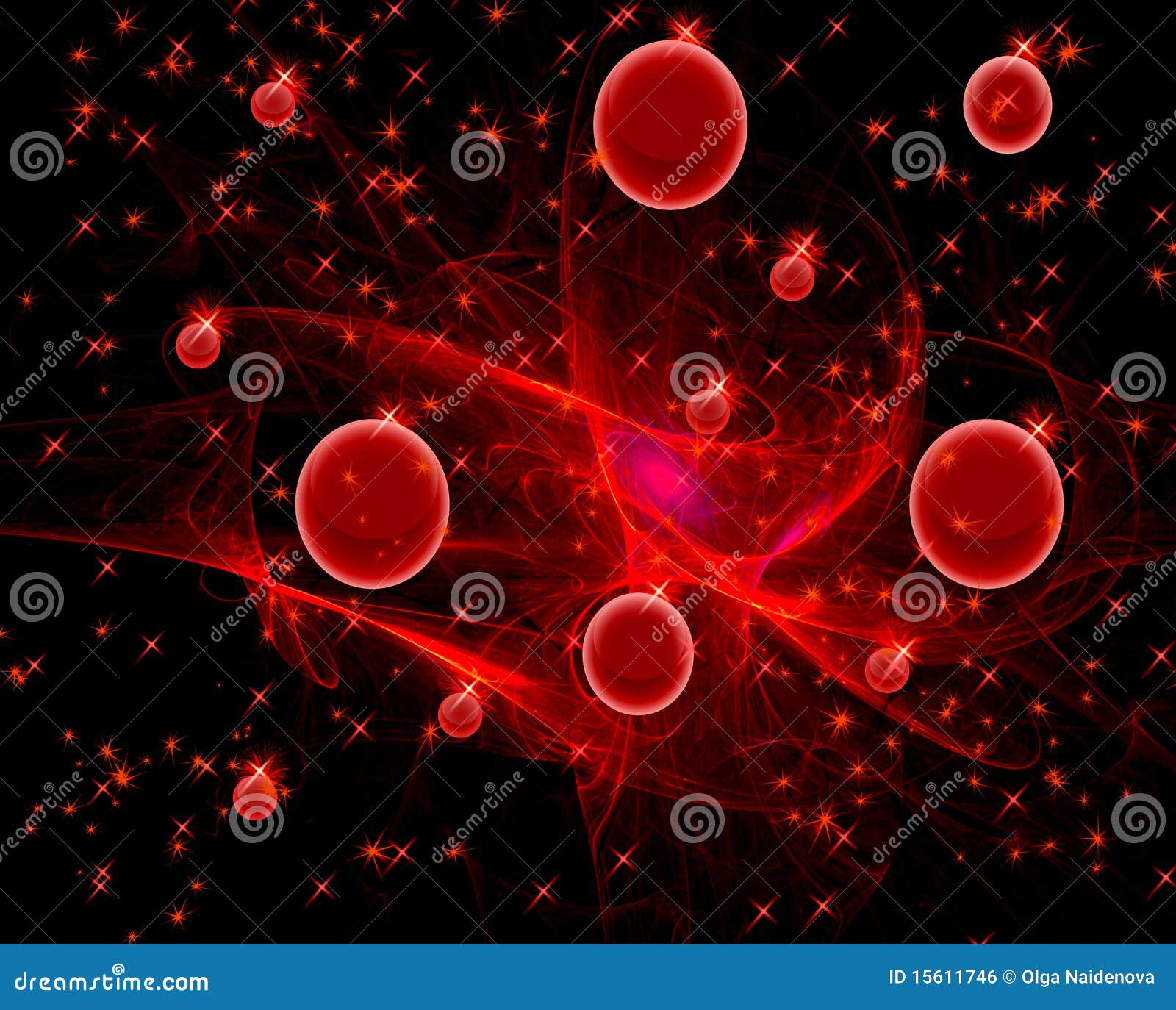 Cosmic brilliant balls stock illustration. Illustration of imagination ...