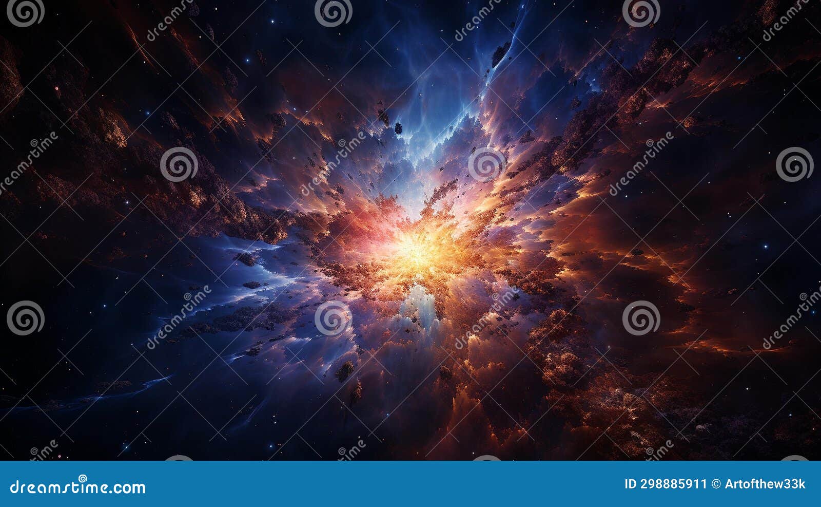Cosmic Burst: Captivating Supernova Explosion in Distant Galaxy Stock ...
