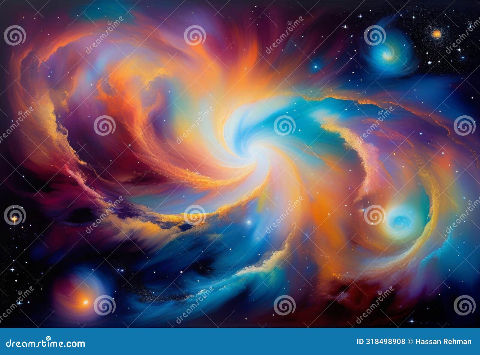 A Cosmic Canvas of Ethereal Realms Stock Illustration - Illustration of ...
