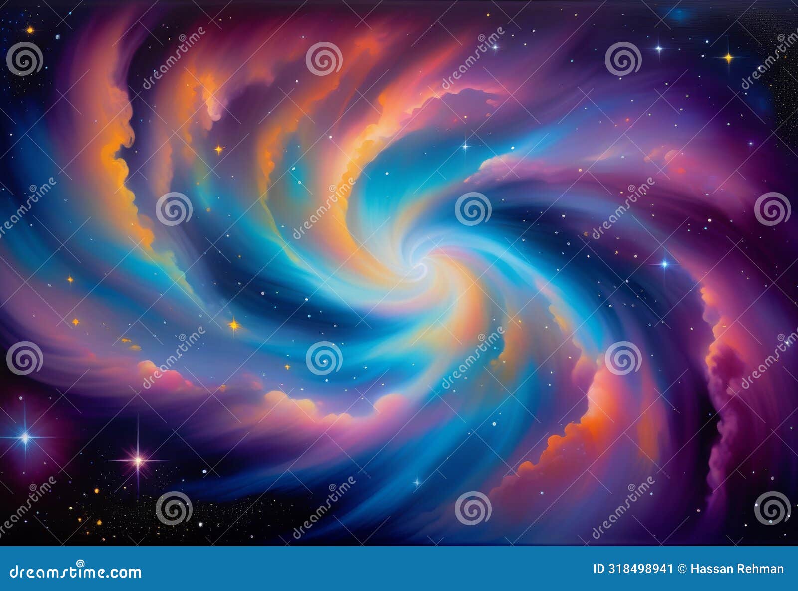 A Cosmic Canvas of Ethereal Realms Stock Illustration - Illustration of ...