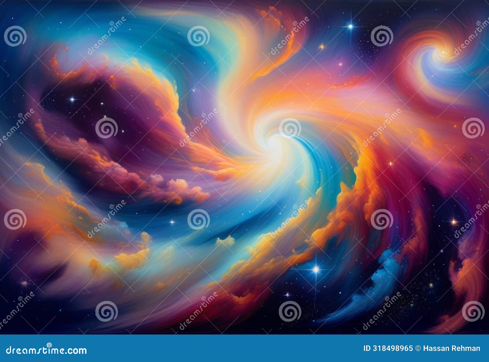A Cosmic Canvas of Ethereal Realms Stock Illustration - Illustration of ...
