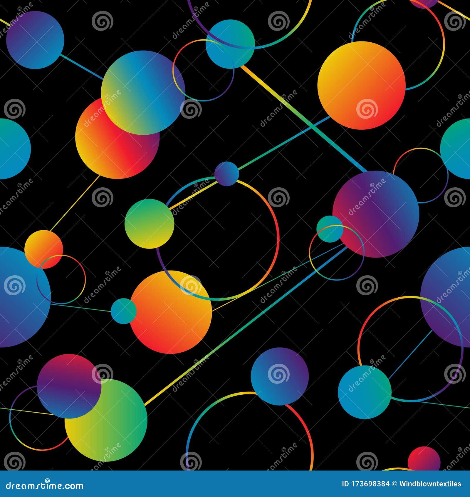 Cosmic Circle Connections. stock vector. Illustration of gradient ...