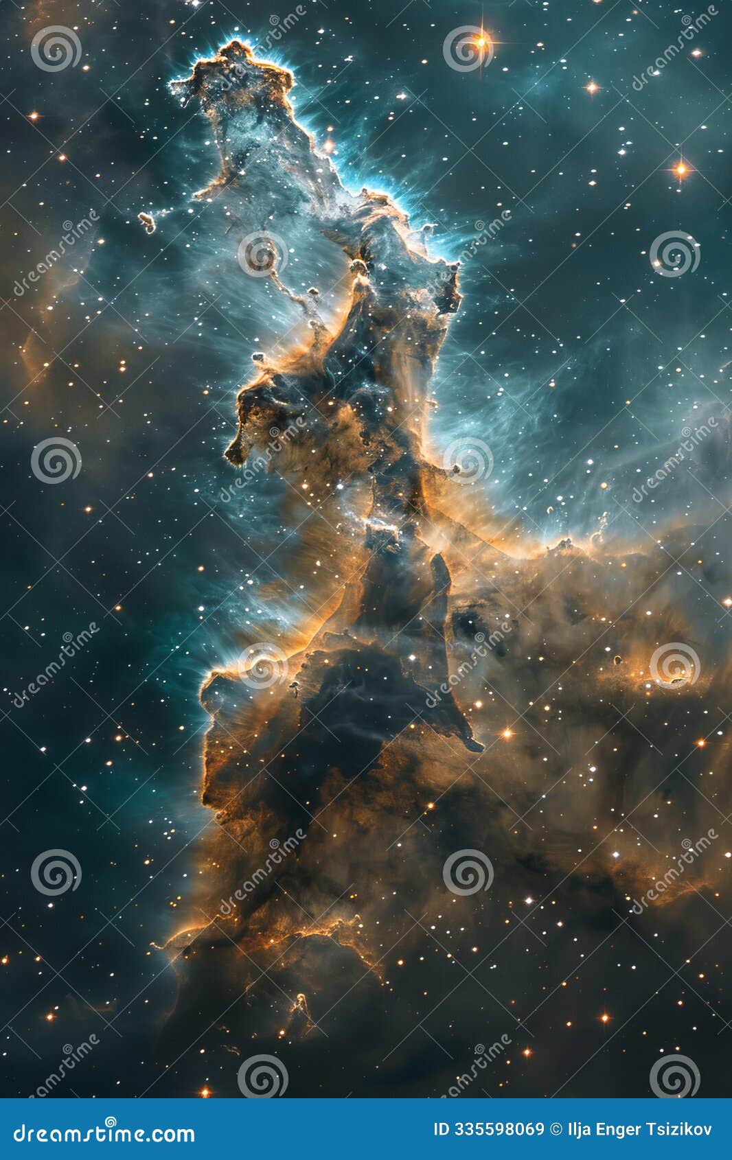 Cosmic Cliffs, Pillars of Creation in the Eagle Nebula, Interstellar ...