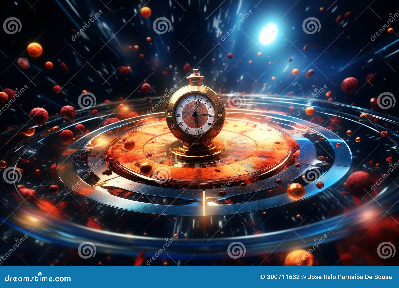 Cosmic Clock Ticking in Synchrony with the Ebb Stock Illustration ...