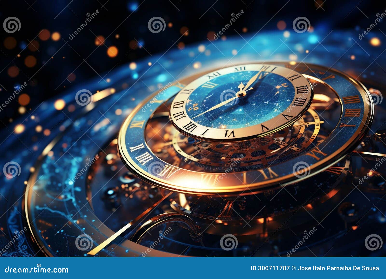 Cosmic Clock Ticking in Synchrony with the Ebb Stock Illustration ...