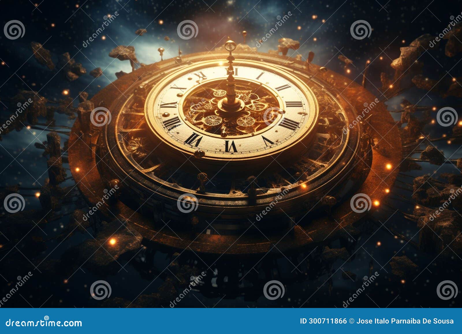 Cosmic Clock Ticking in Synchrony with the Ebb Stock Illustration ...