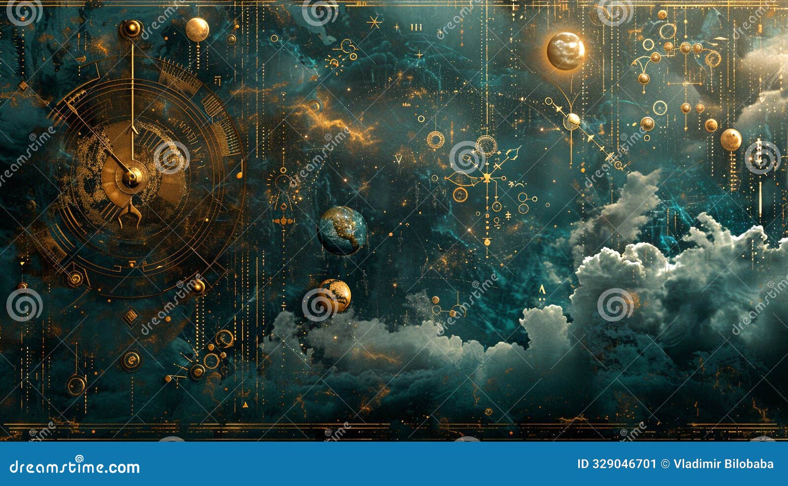 Cosmic Clockwork Exploration of Celestial Bodies and Clouds at Night ...