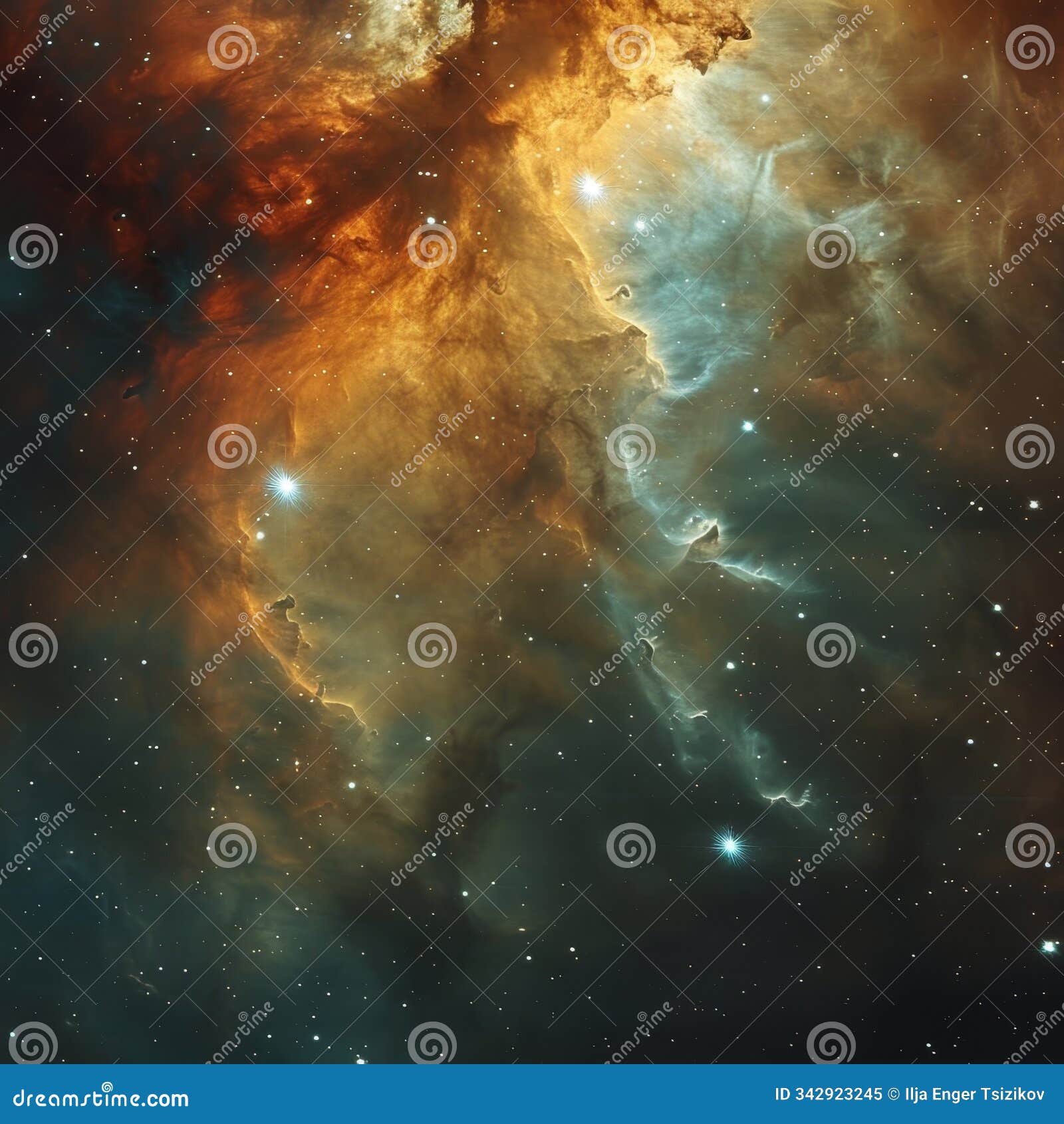 Cosmic Cloudscape Vibrant Interstellar Dust and Gas Forming Celestial Structures in Deep Space ...