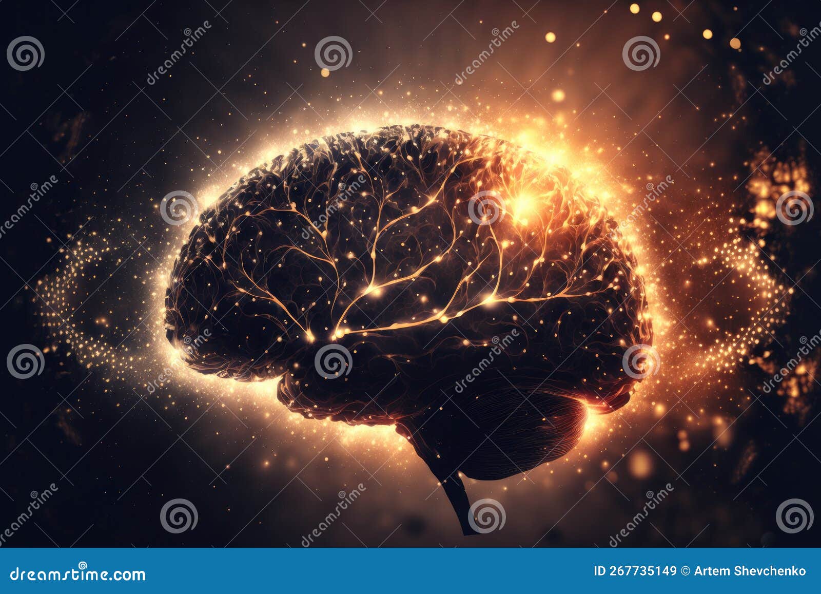 Cosmic Colorful Magic Brain Mind Thoughts Illustration, Universe Space ...