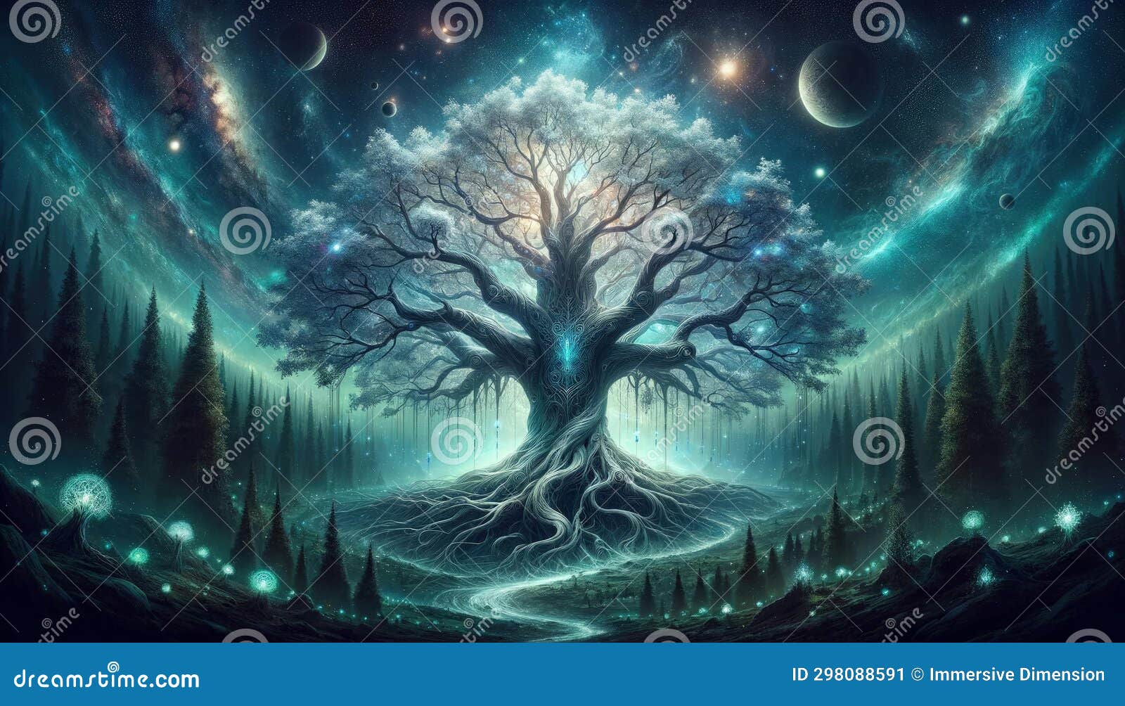 Cosmic Colorful Yggdrasil Tree Of Life In Norse Mythology. World Tree ... Cosmic Colorful Yggdrasil Tree Of Life In Norse Mythology. World Tree ...